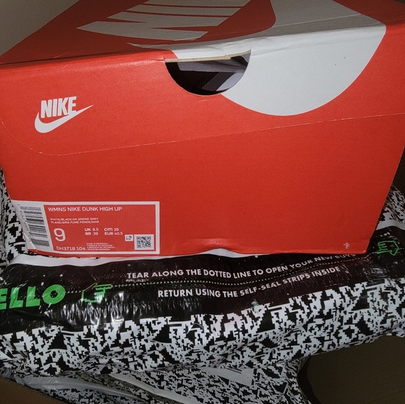 Nike | Shoes | Nib Authentic Nike Dunks High Up Whiteblacksmoke Grey ...